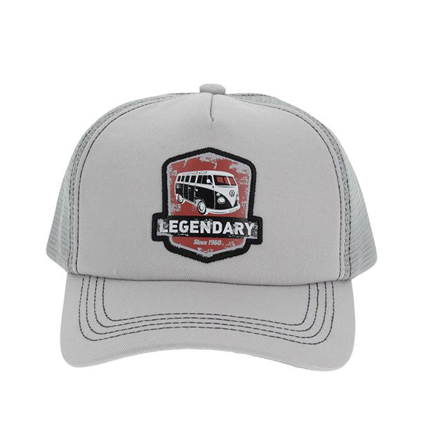VW T1 Bus Trucker Cap - Grey/Legendary Logo - Volkswagen NZ